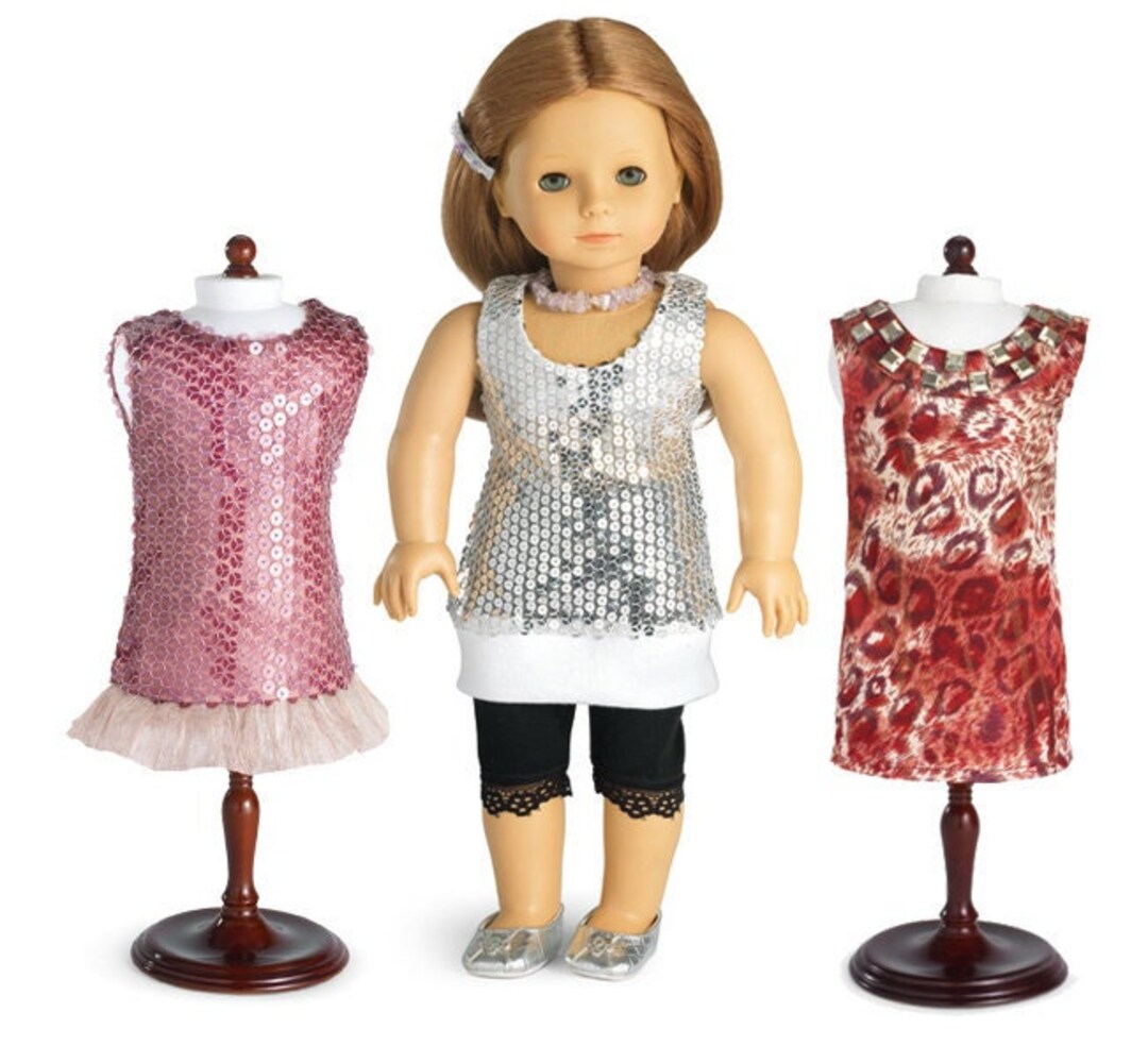 Holiday Doll Clothes Bundle, Pink Dress, Silver Outfit, Sequin Dress ...
