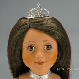 Silver Tiara With Rhinestone for American Girl Dolls and 18 Carpatina ...