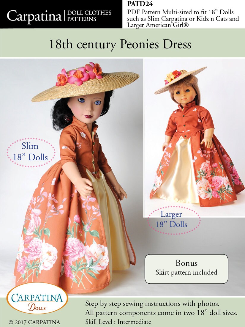 Outlander Fabric and PDF Pattern DIY Bundle for Claire in Paris Doll ...