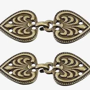 Cloak Cape Small Clasp Closure, Gold and Silver Clasps for Sewing Doll ...