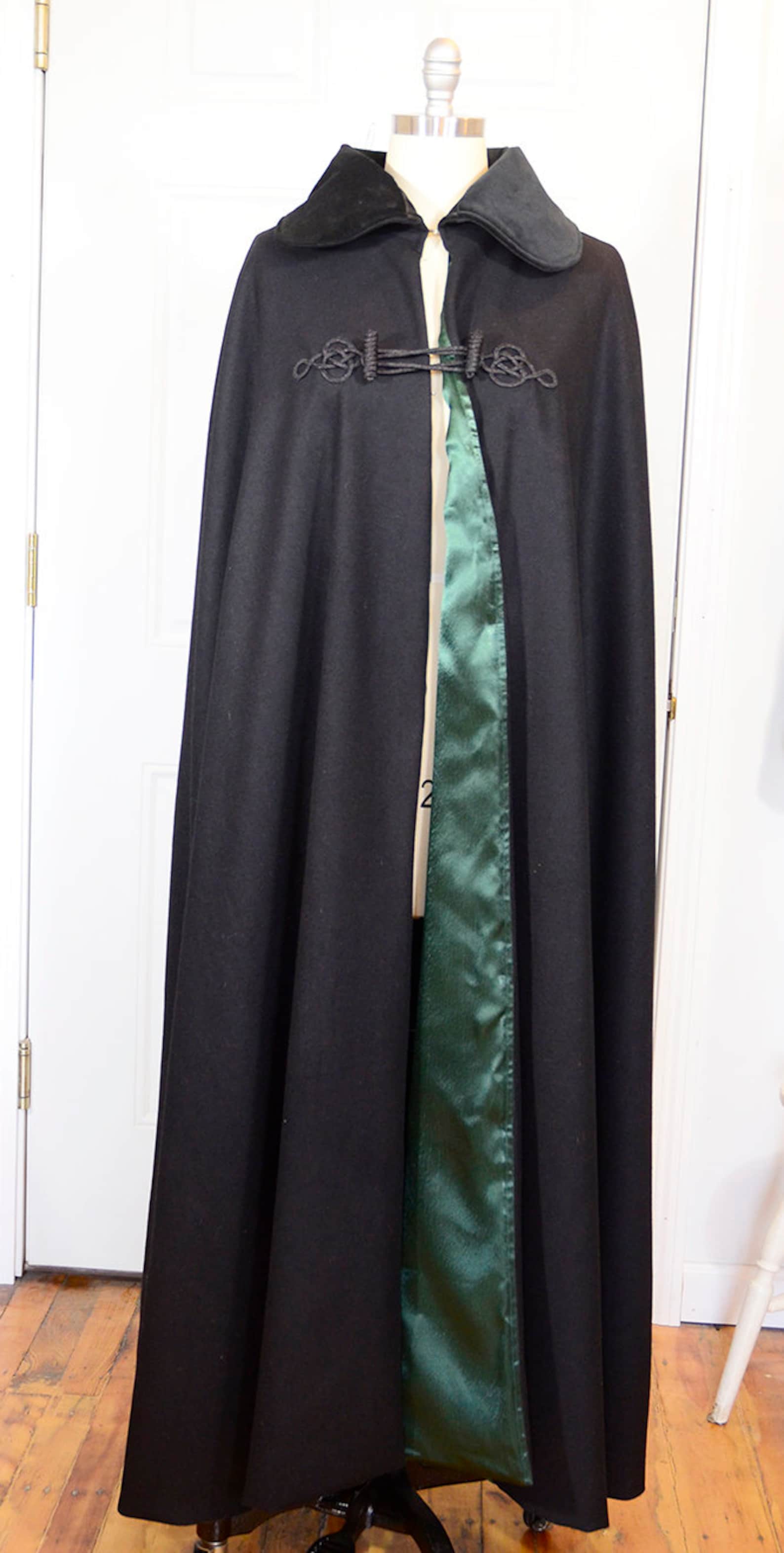 FDR Boat Cloak Naval Black Wool Cape With Velvet Collar and - Etsy UK