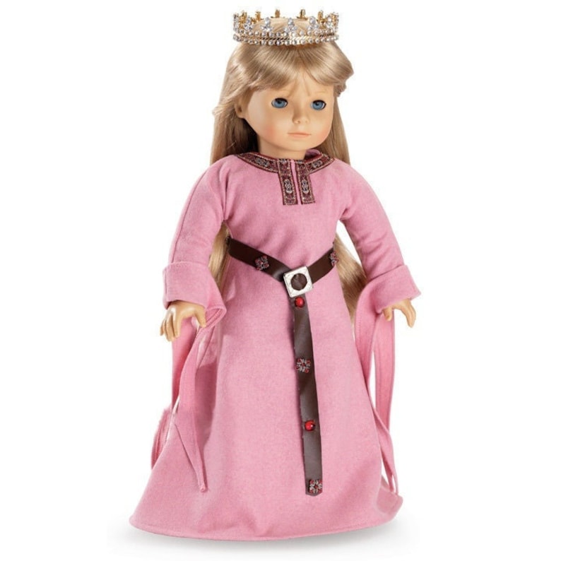Medieval Princess Pink Wool Dress Made by Carpatina Fits 18" Dolls Like ...