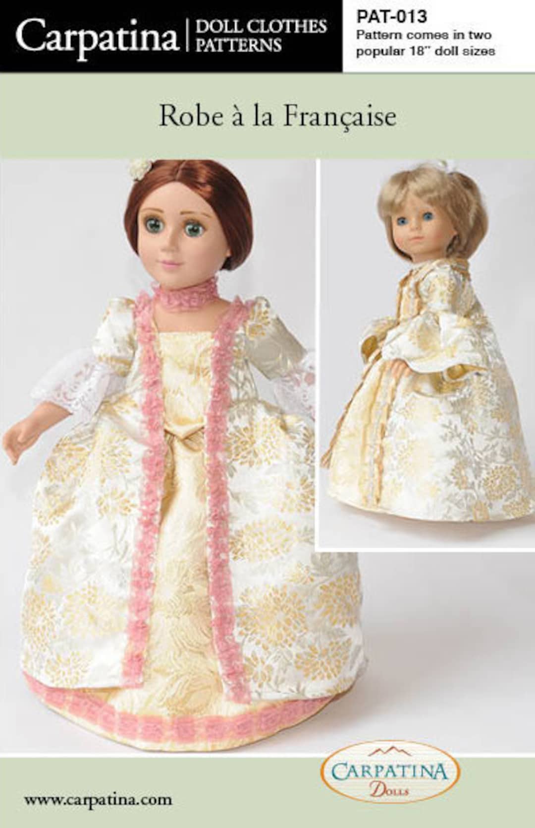 Robe à La Française or Saque Back Dress Pattern Multi-sized for 18 ...