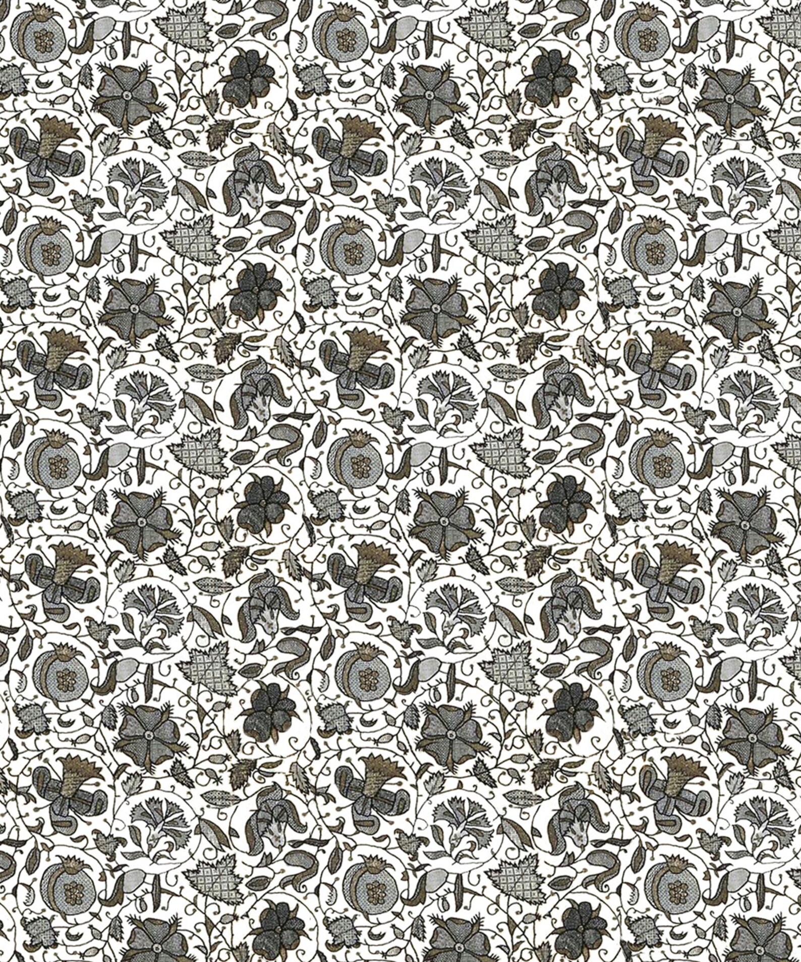 Pomegranate Renaissance Design Doll Fabric Small Scale for | Etsy