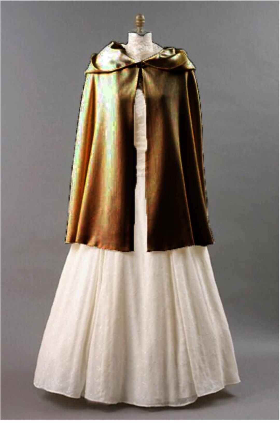 Black Wool Short Cloak With Hood and Lined in Satin, Custom Made by ...