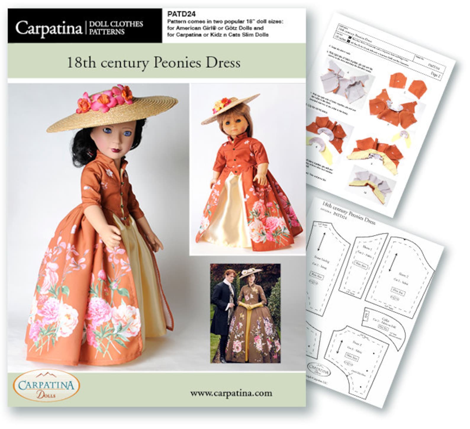 Outlander Fabric and PDF Pattern DIY Bundle for Claire in Paris Doll ...