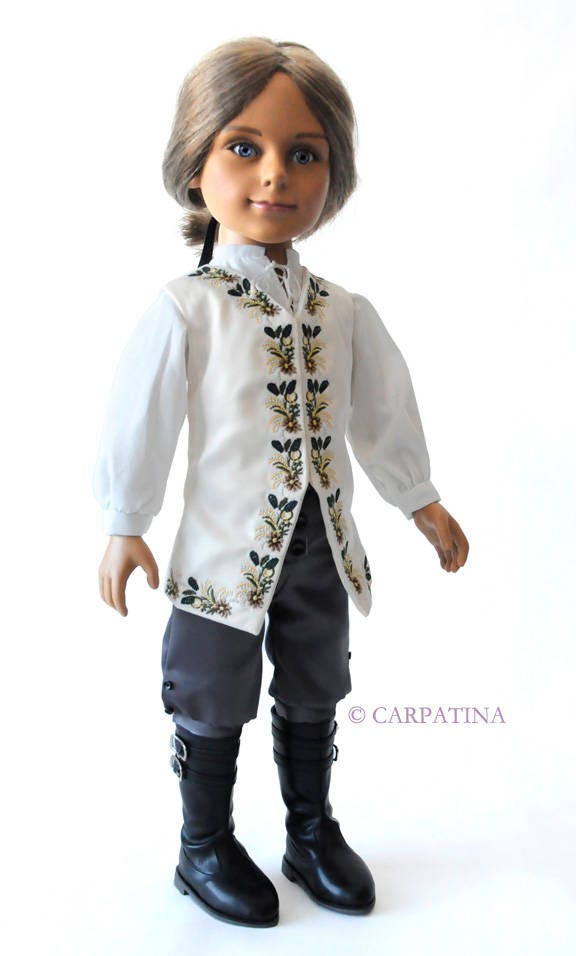 James William 18 Inch Colonial Boy Doll With Complete Outfit, Leather ...