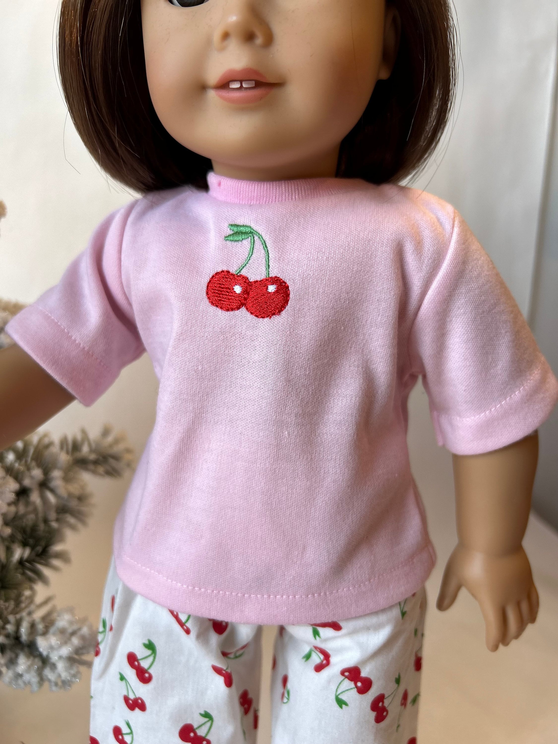 Easter Cherry 18" Doll Pajamas With Red Slippers, Doll Pjs Made by ...