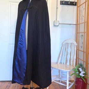 FDR Boat Cloak Naval Black Wool Military Cape With Velvet Collar and Lined in Your Color Choice ...