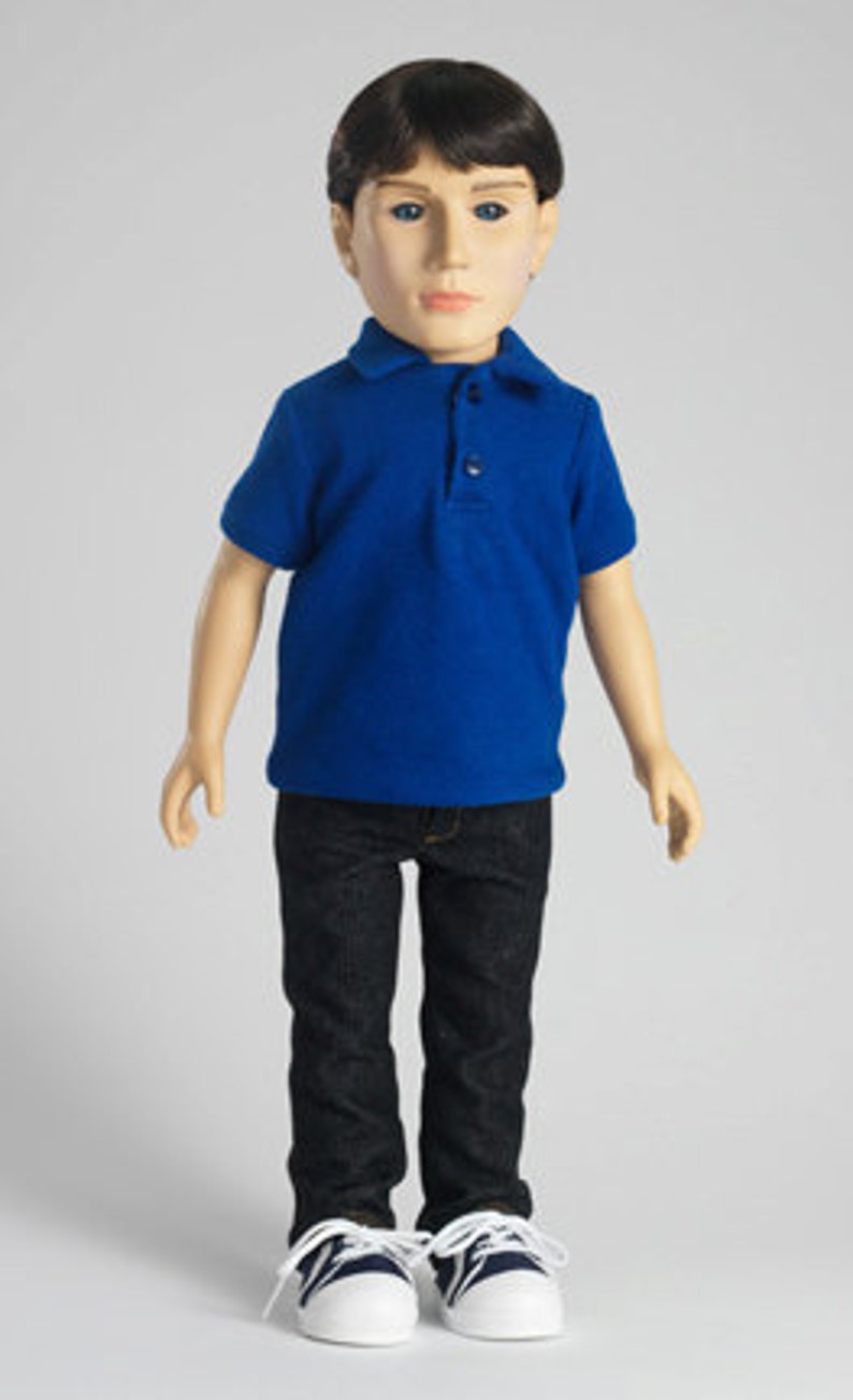Carter 18 Inch Slim All Vinyl Boy Doll in Jeans, Polo Shirt and ...