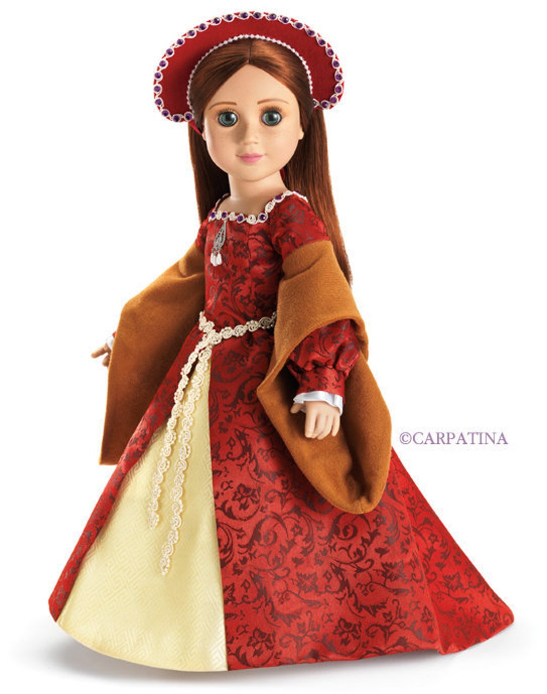 Medieval Doll Dress and Headpiece, Choose Size: Fits the 18" American ...