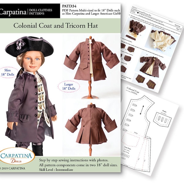 Colonial for 18 in Doll - Etsy