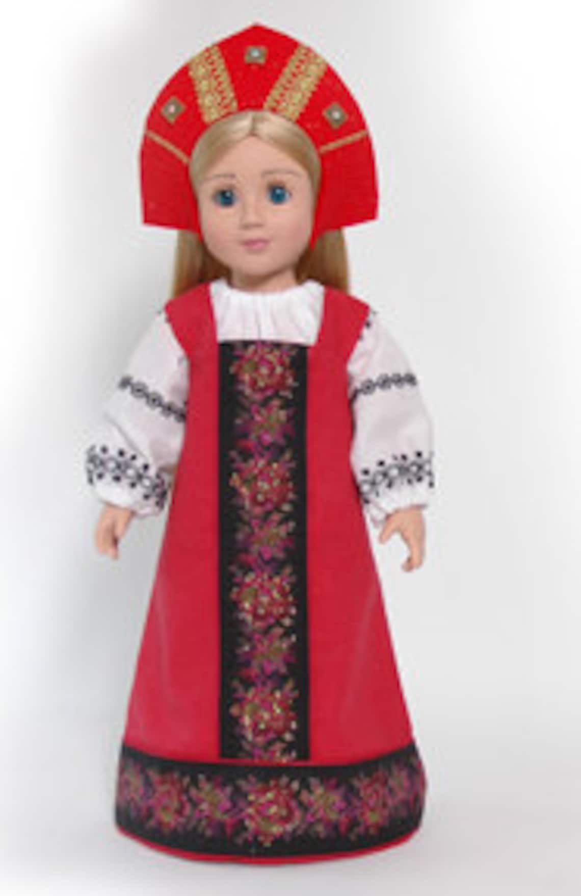 Russian Sarafan Costume Doll Clothes Pattern Multi-sized for - Etsy