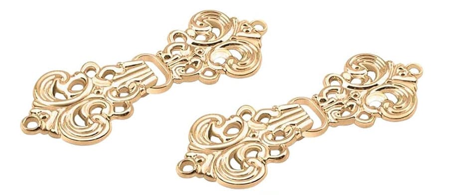 Cloak Cape Small Clasp Closure, Gold and Silver Clasps for Sewing Doll ...