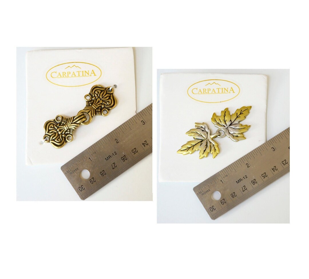 Large Cloak Clasp Cape Closure Silver or Gold Metal, Renaissance or ...