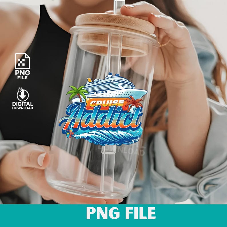 Cruise Addict PNG, Cruise Shirt Design for Sublimation, Vacation Cruise ...