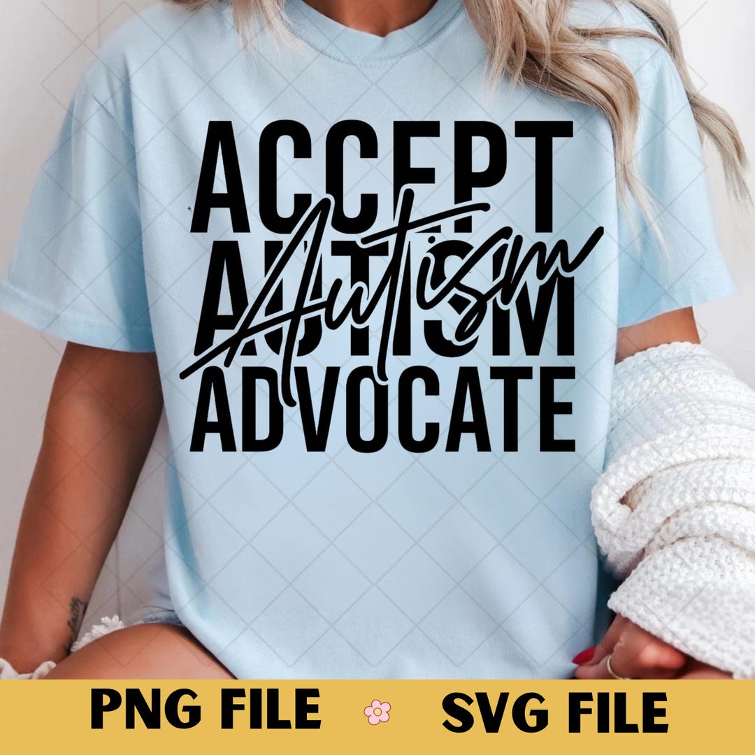 Acceptance Advocate Autism PNG - Autism Awareness PNG - Sublimation PNG ...