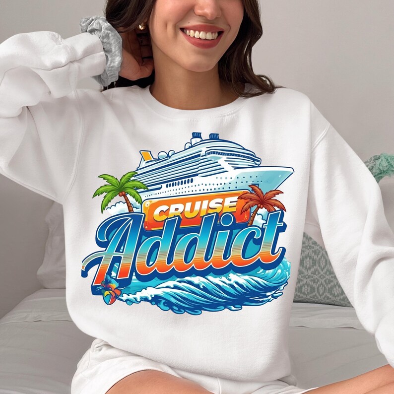 Cruise Addict PNG, Cruise Shirt Design for Sublimation, Vacation Cruise ...
