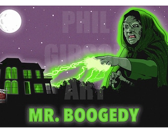 Original Mr. Boogedy Print Halloween Decoration Poster Print - Etsy