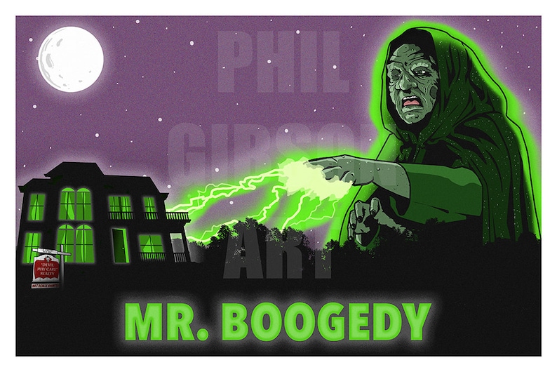 Original Mr. Boogedy Print Halloween Decoration Poster Print Boogedy ...