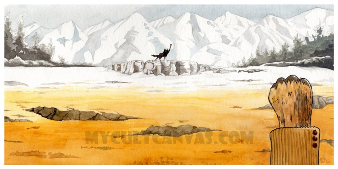 Original "canis Lupus" Giclée Art Print 10" X 20" Poster Fantastic Mr ...