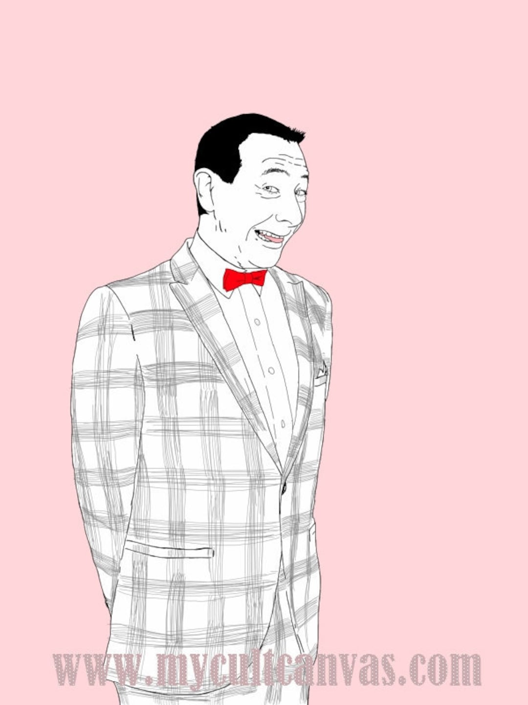 Original Pee Wee Herman Art Print by Phil Gibson "big Adventure" - Etsy