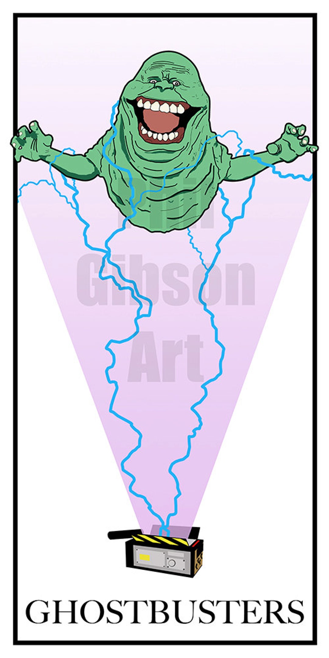 Original the Trap Ghostbusters Art Print Poster Slimer Proton Pack - Etsy