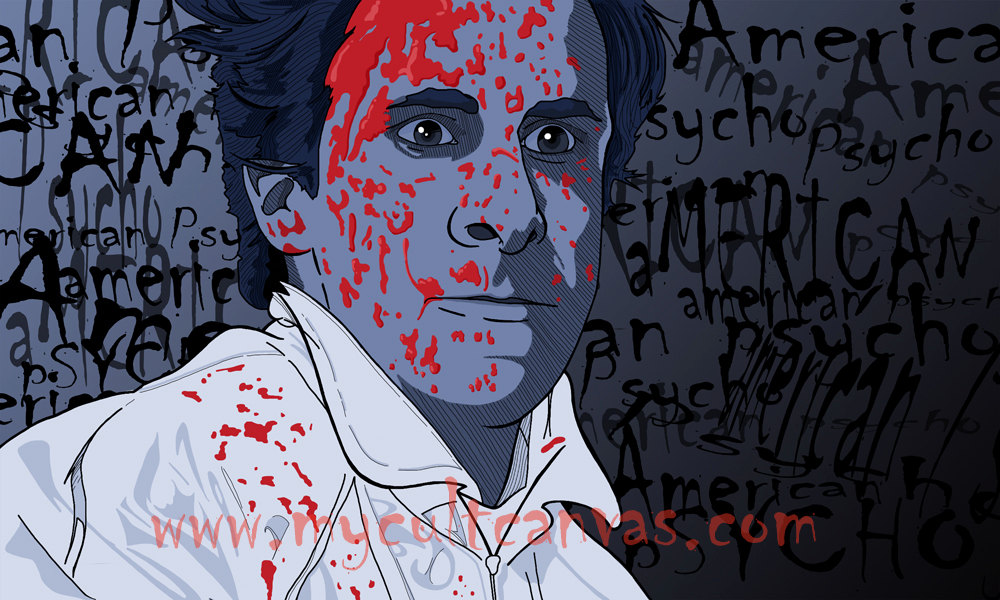 American Psycho Chainsaw Drawing