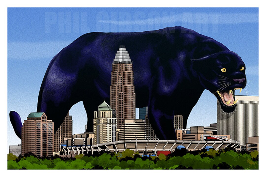 Original "panthers Nation" Giclée Art Print Poster Football - Etsy