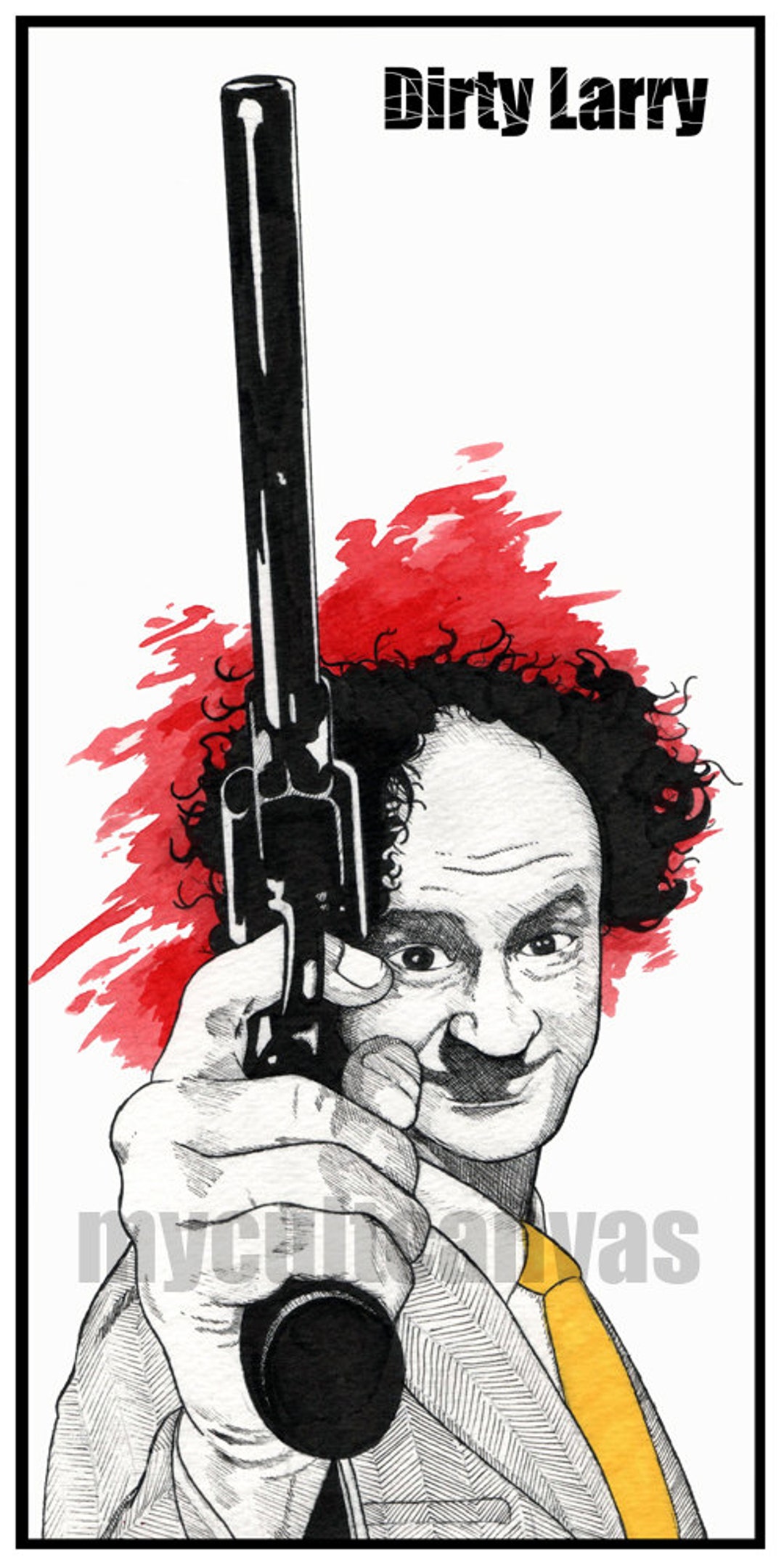 Original Three Stooges Dirty Larry Art Print Poster Dirty Harry Larry ...