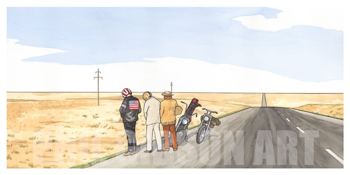 Original easy Riders Motorcycle Art Print 10 - Etsy