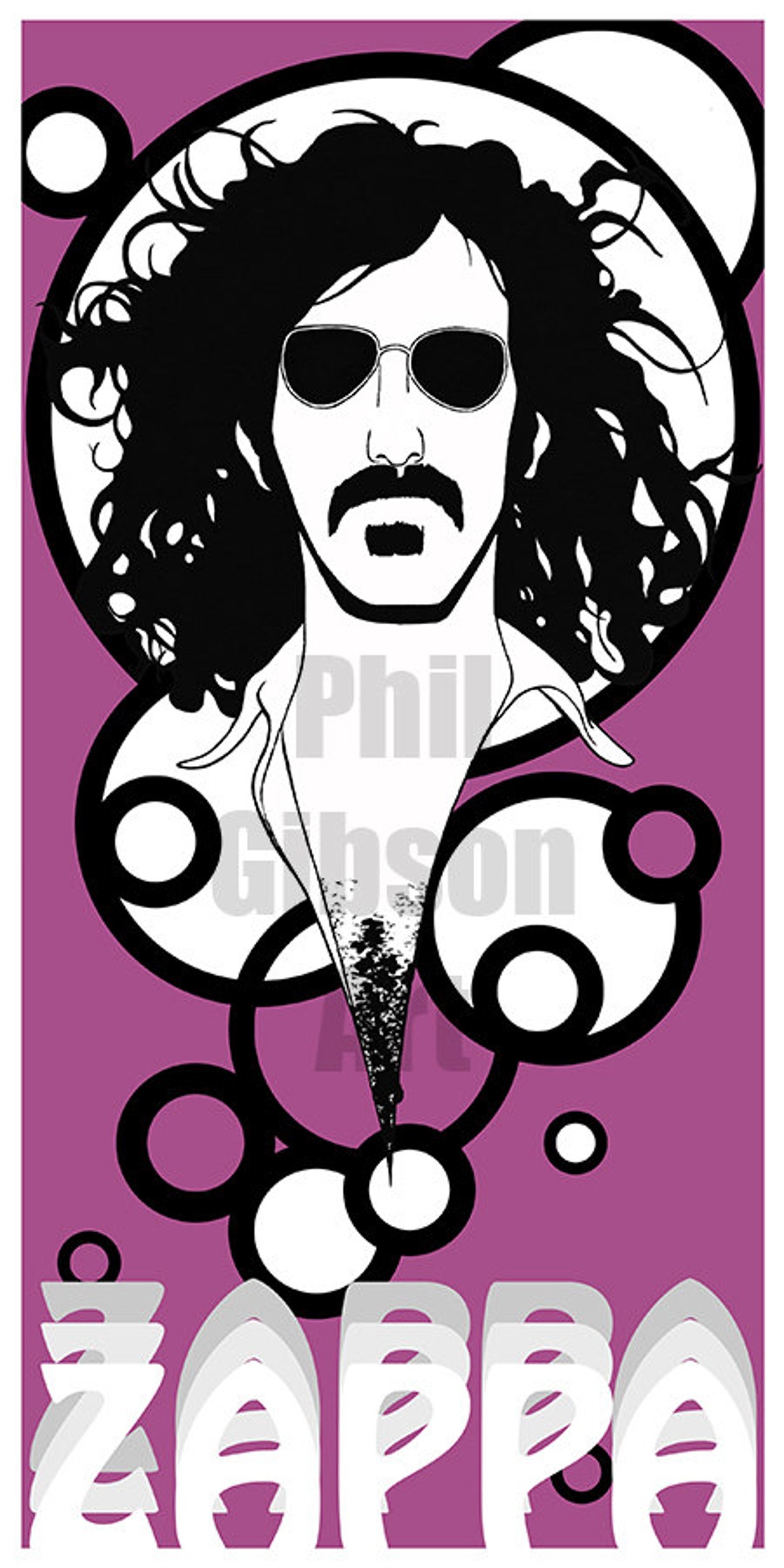 Original Frank Zappa Rock Concert Poster Art Print - Etsy