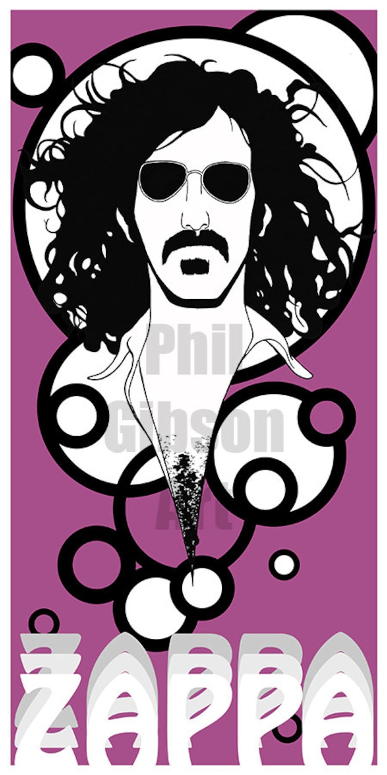 Original Frank Zappa Rock Concert Poster Art Print - Etsy
