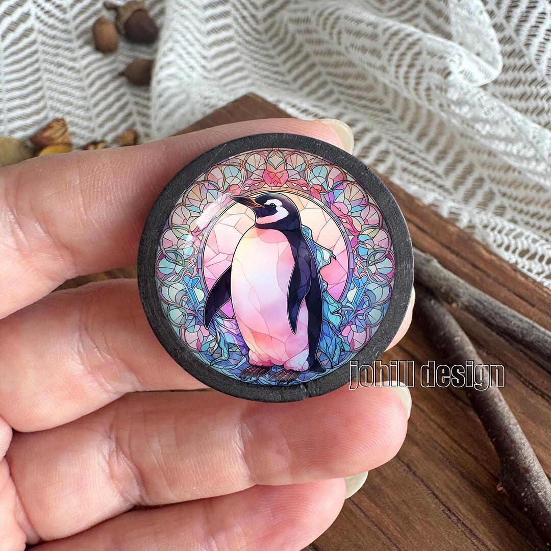 Animals Birds Penguin Handmade Drawer Knobs/custom Patterns/dresser ...
