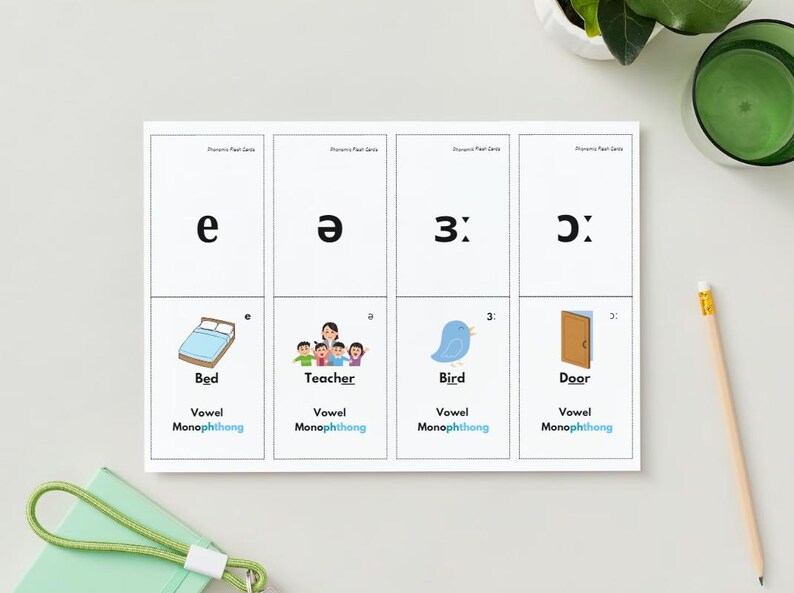 PHONEMIC FLASHCARDS, Learn English, Pronunciation, Grammar, Homeschool ...