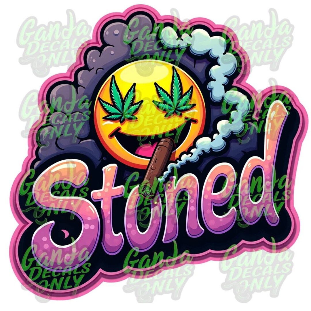 Stoned Die Cut Sticker - Etsy