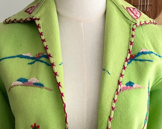 1940s Mexican Souvenir Tourist Jacket-xs / 1940s Southwest Jacket ...