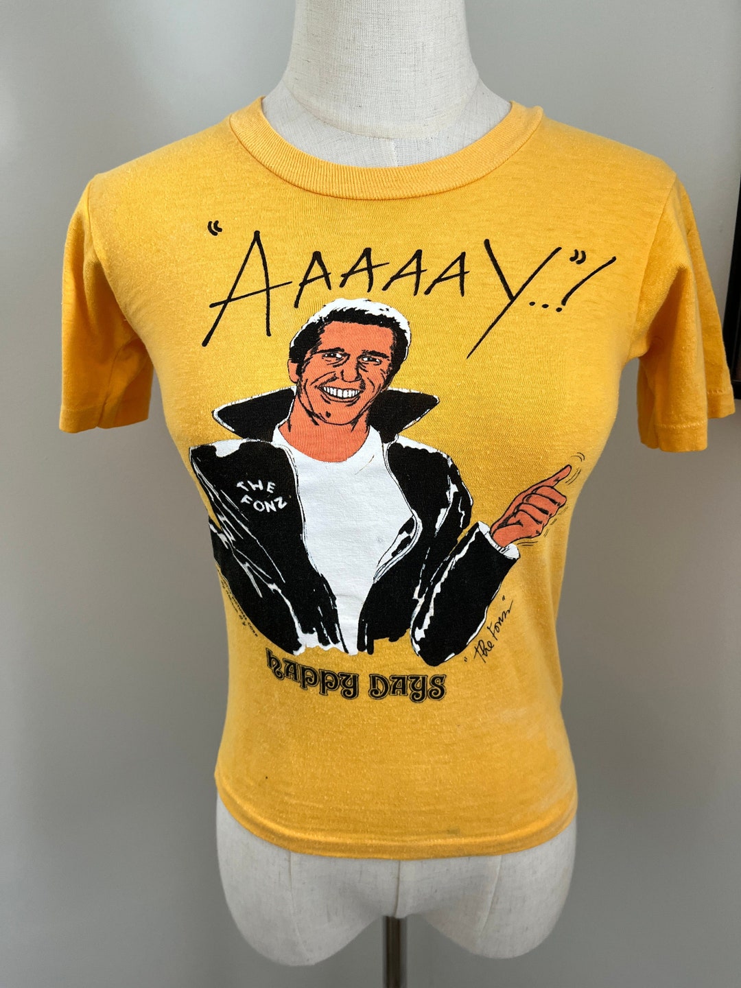 1976 Fonzie-happy Days-vintage T-shirt-xs/1970s the Fonz Tee Shirt - Etsy