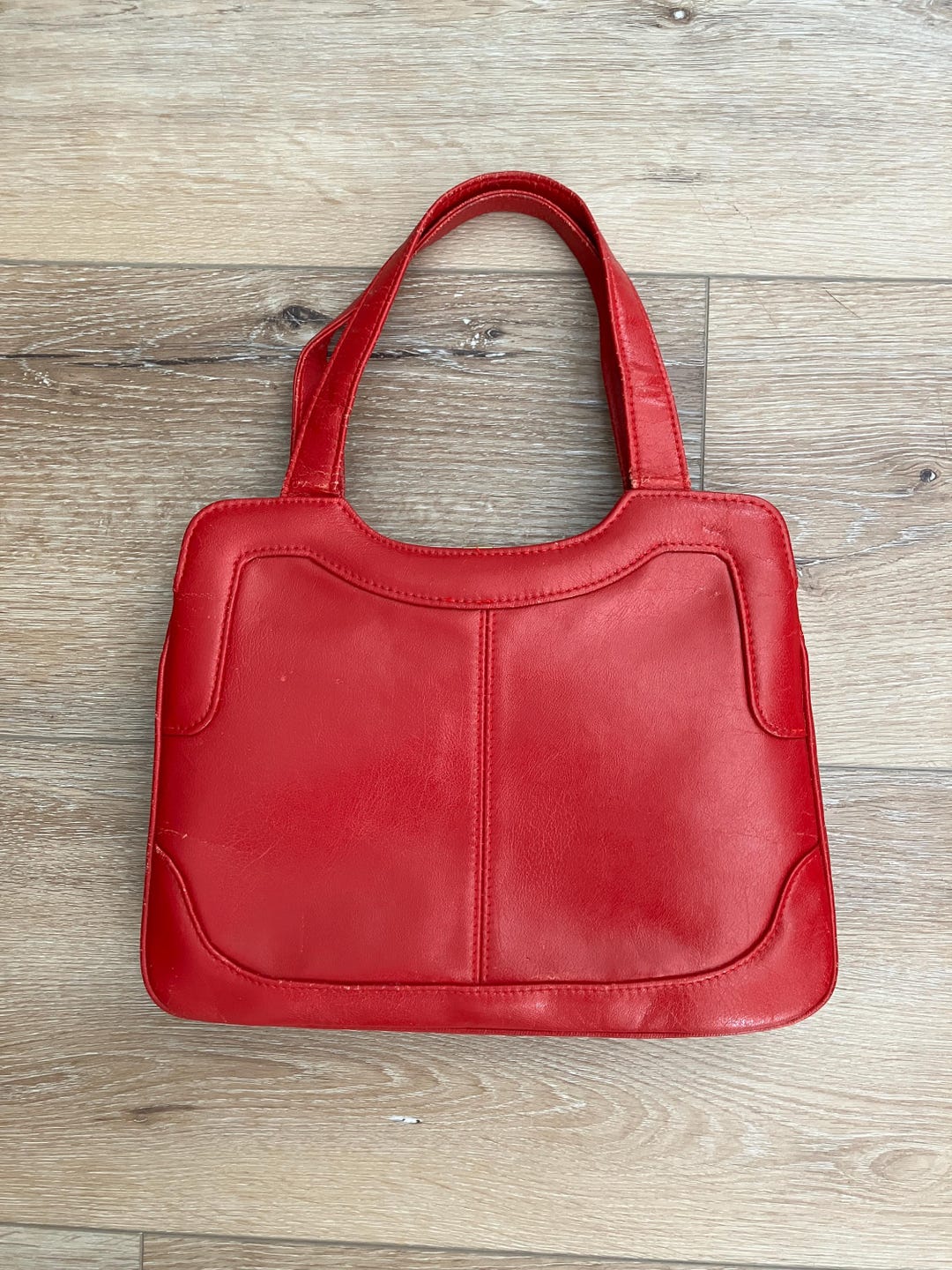 Vintage 1980's Ganson Red Vinyl Purse - Etsy