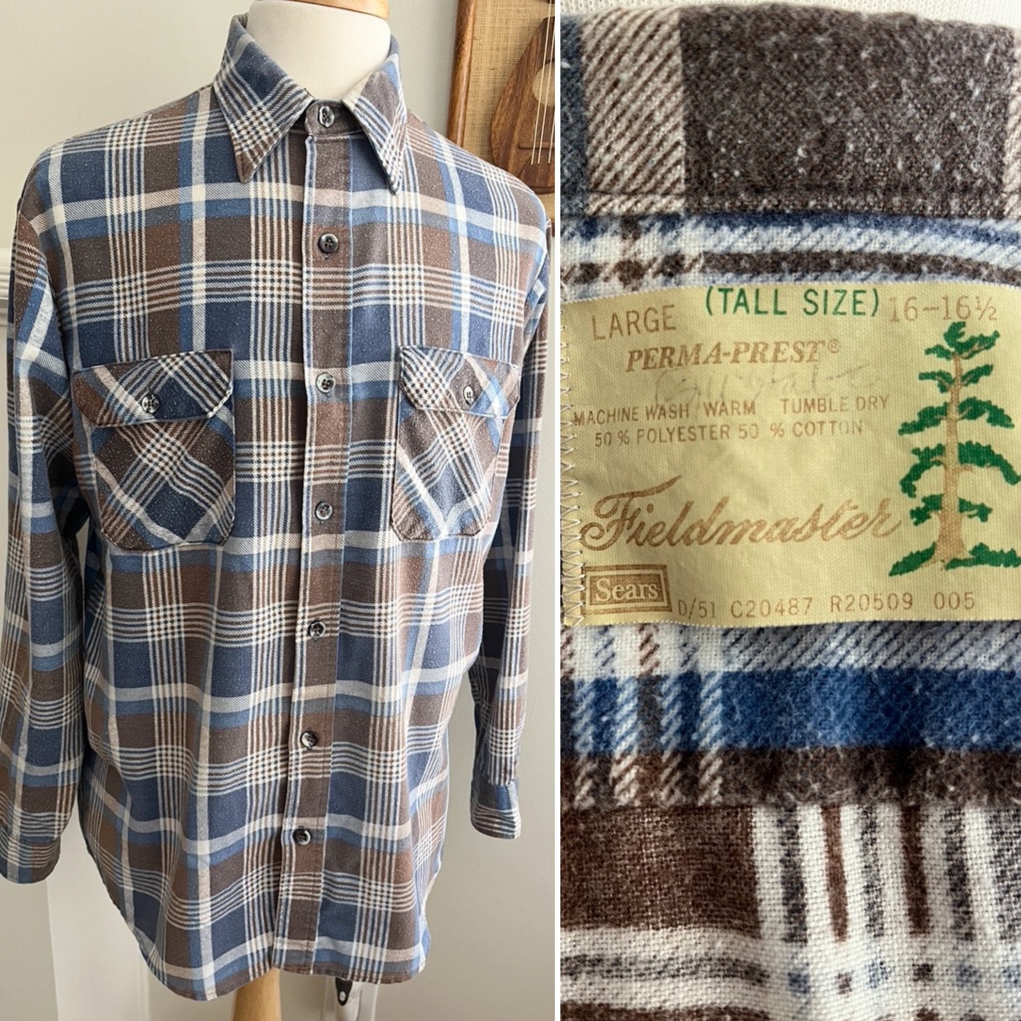 Sears Flannel Shirt - Etsy Sears Flannel Shirt - Etsy
