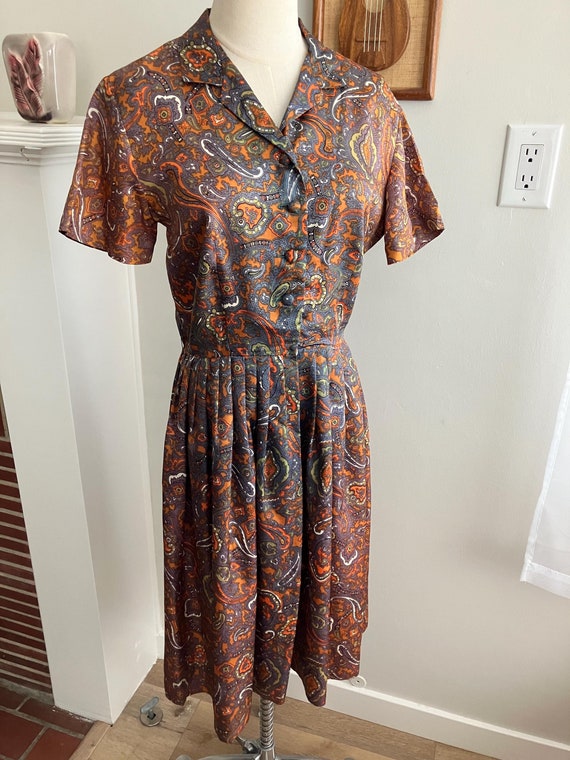 Late 1950s Early 1960s 'Jeanne Model' Paisley Pattern… - Gem