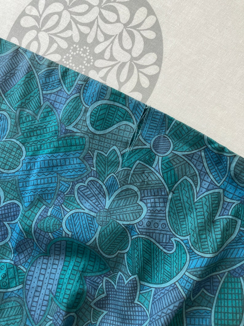 1950s 1960s Sweet CAROL RODGERS Blue and Green Floral Fit and | Etsy