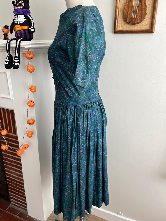 1950s 1960s Carol Rodgers-Blue and Green Four Leaf Cl… - Gem