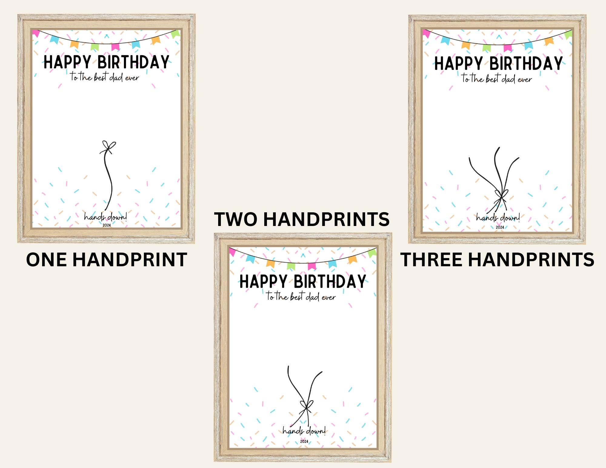 Happy Birthday Handprint Balloons - Etsy