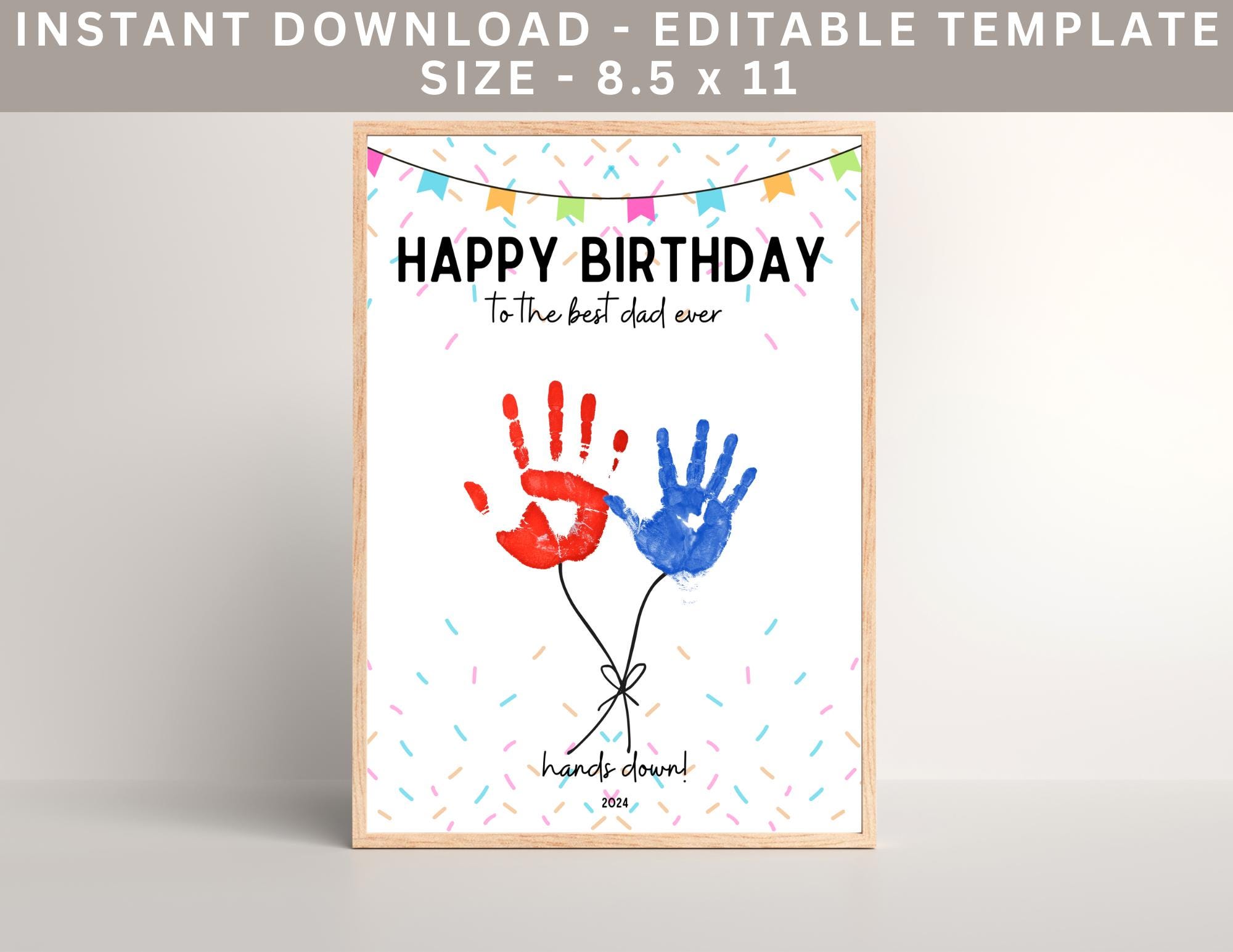 Happy Birthday Handprint Balloons - Etsy