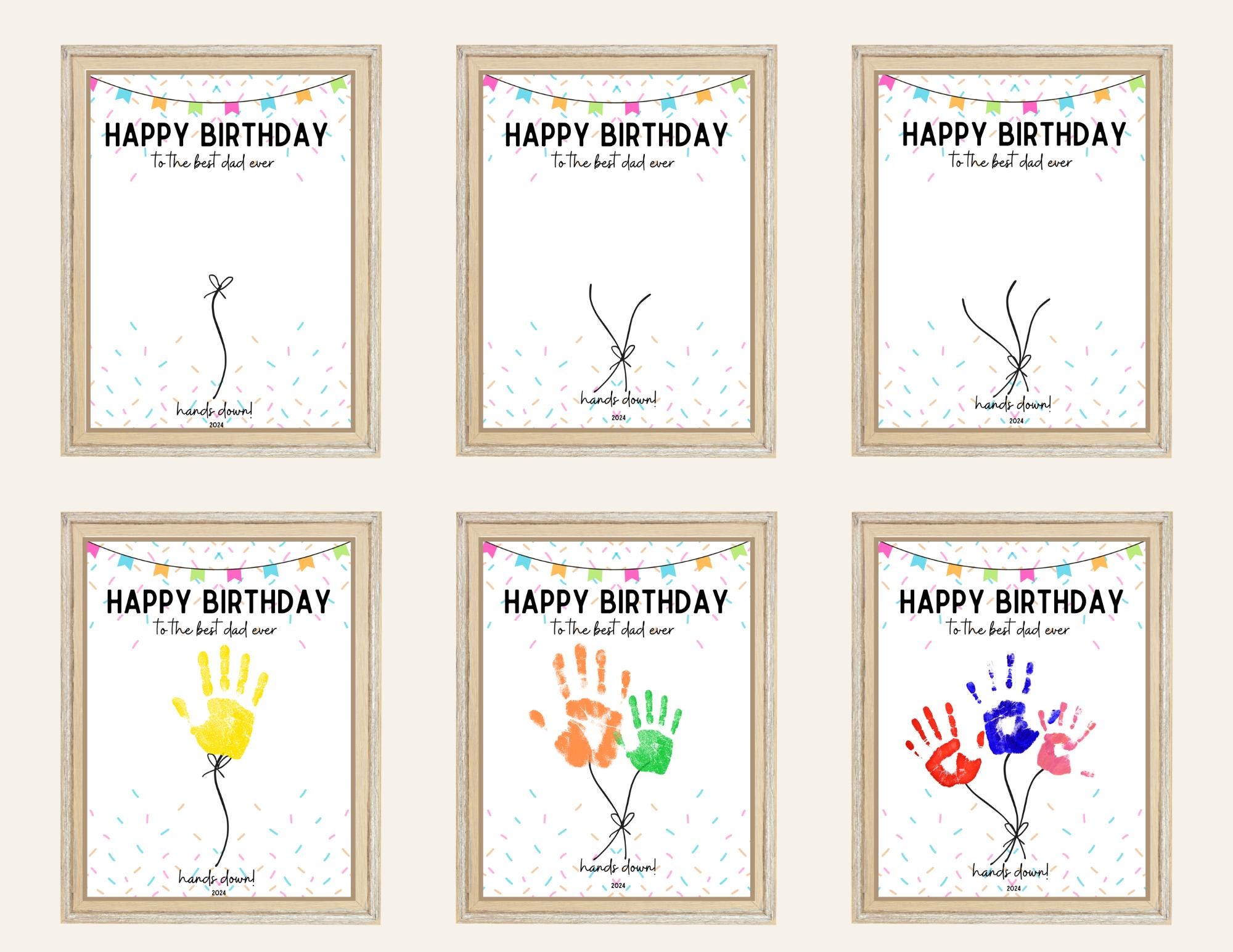 Happy Birthday Handprint Balloons - Etsy