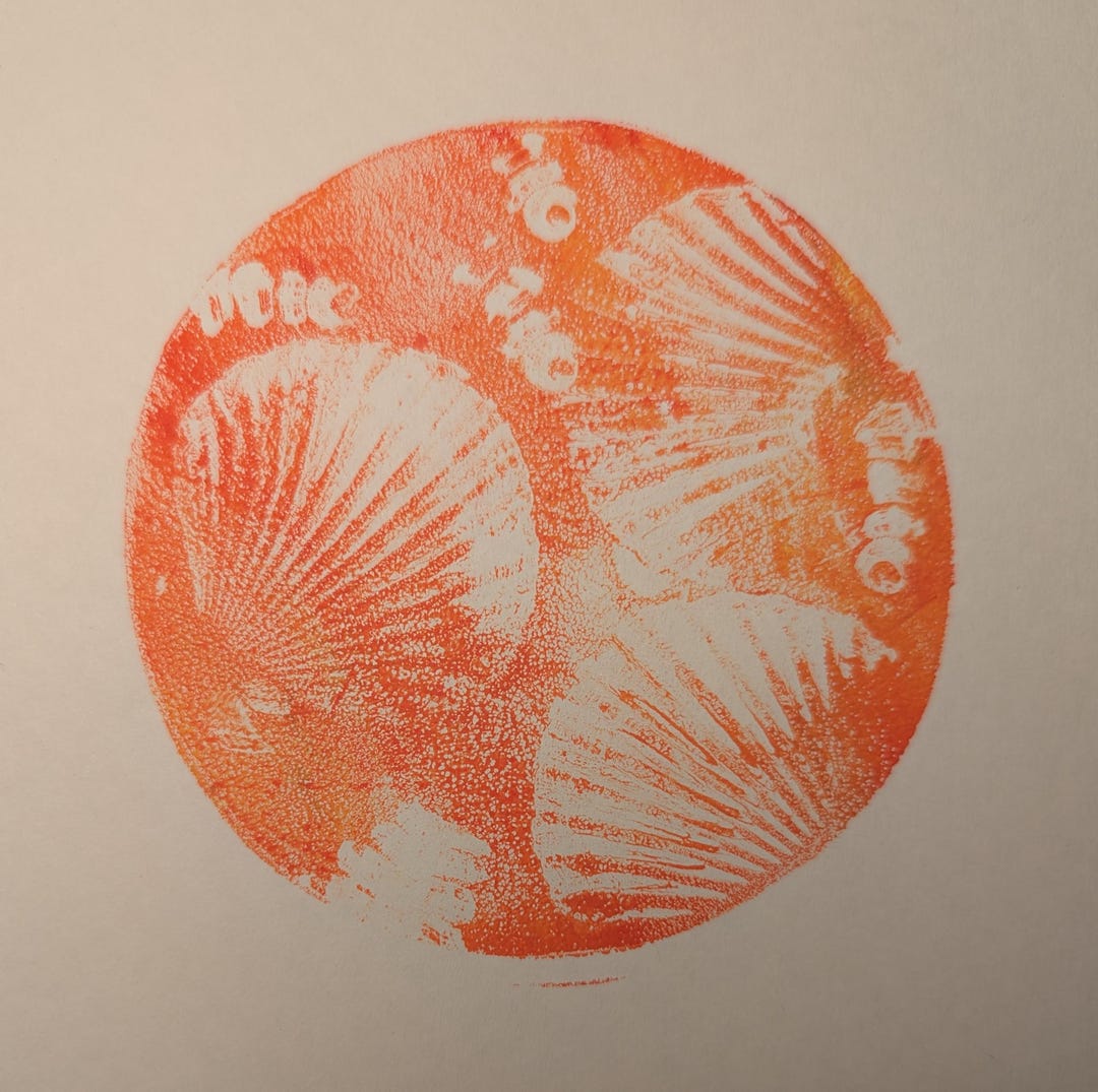 Seashell Prints ~ Circular Design ~ Handmade Paper ~ Original Art ...