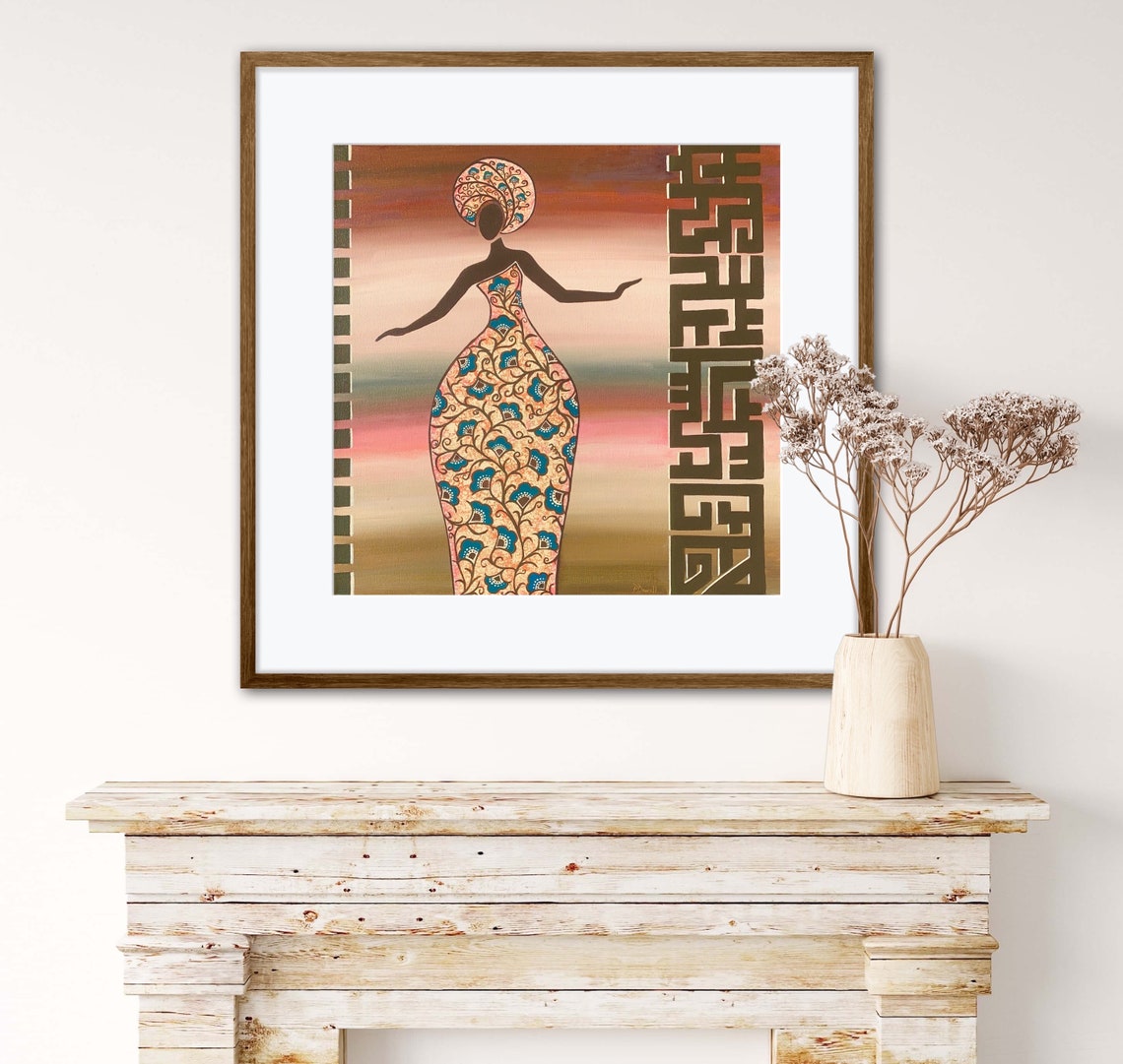 Contemporary African American Art, Black Art Acrylic, Original on ...