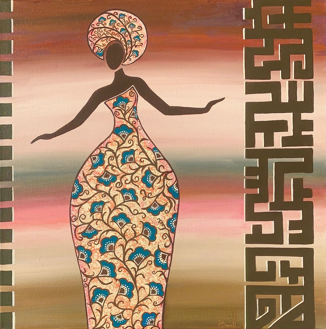 Contemporary African American Art, Black Art Acrylic, Original on ...