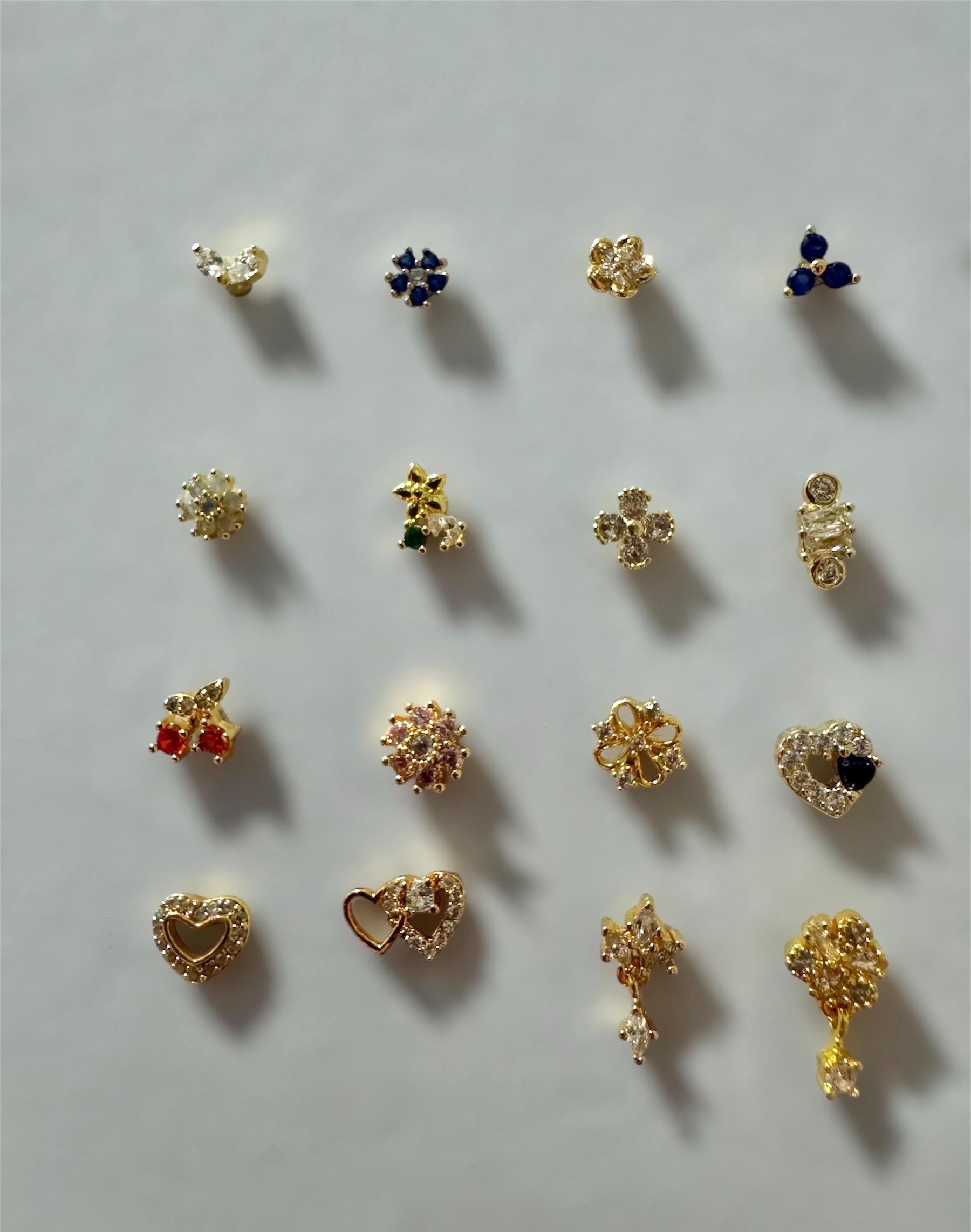Nose Ring Studs | 20 Gauge L Rod | Gold Plated Stainless Steel - Etsy